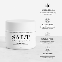 HYBRID HAIR | Organic Hybrid Clay Wax Compound For Men